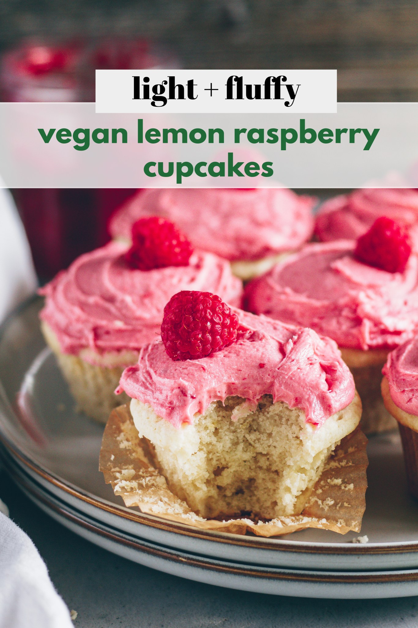 Vegan Lemon Raspberry Cupcakes – healthienut