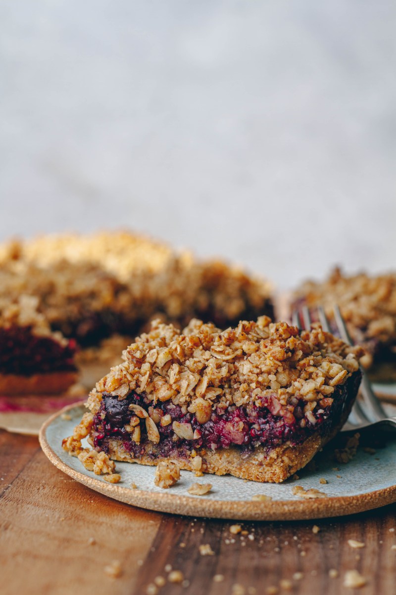 Berry Oat Shortbread Bars – healthienut