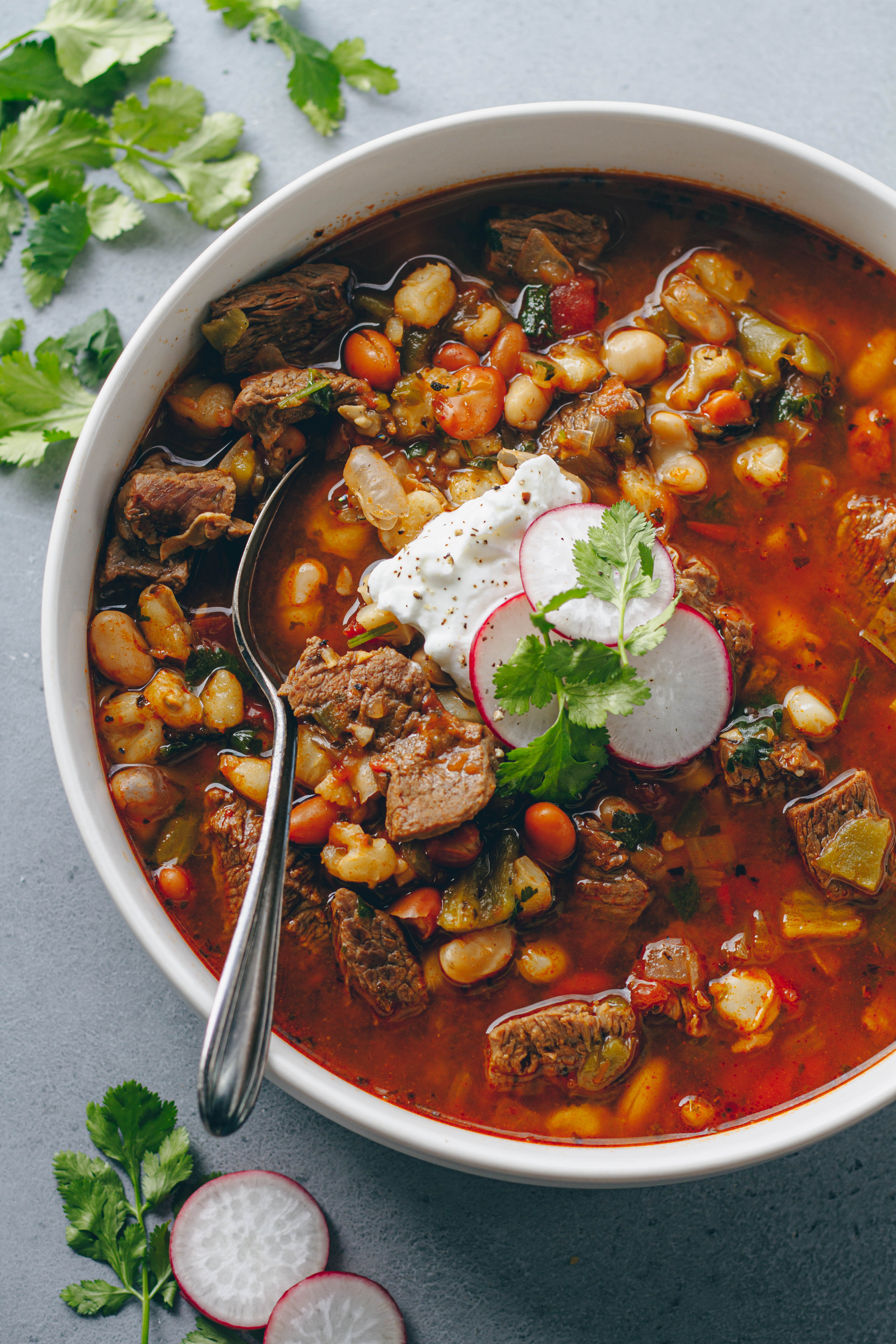 Instant Pot Beef Hominy Soup – healthienut